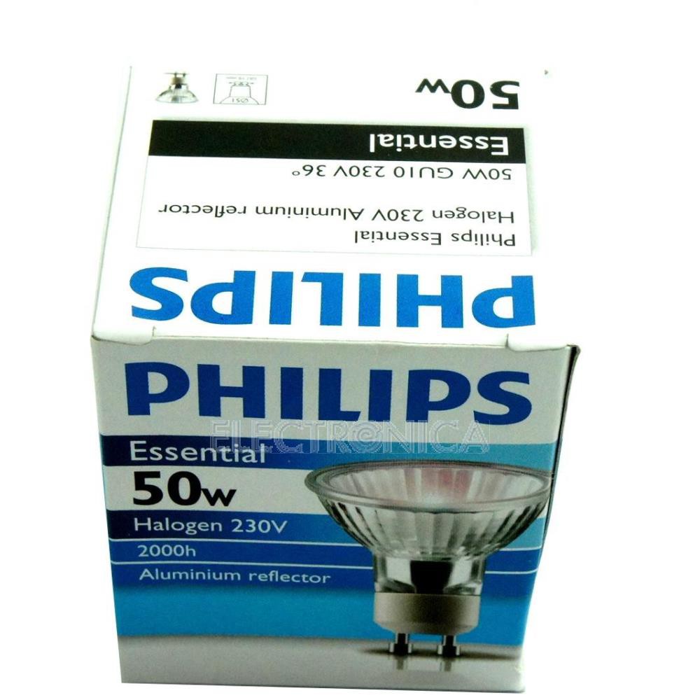 หลอดฮาโลเจน GU10 50W 220V วอร์มไวท์ รุ่น PHILIPS หลอดฮาโลเจน GU10 ...
