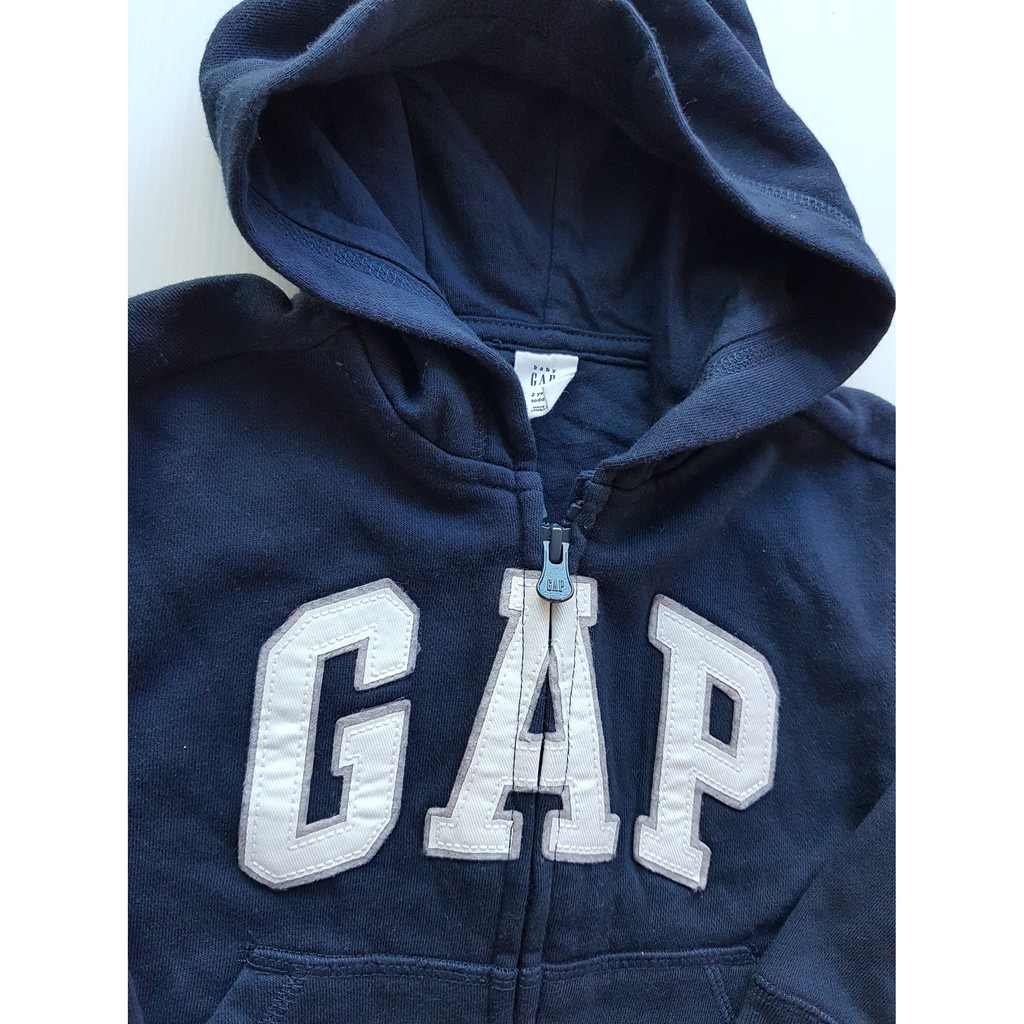 เสื้อกันหนาวมีฮูด ซิปหน้า สีกรม งานแบรนด์แท้ GAP size 2y 3y - xaohfhgaa - ThaiPick