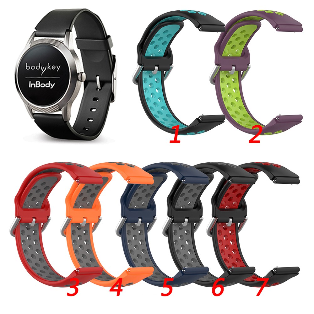 สายซิลิโคน สายนาฬิกา 18 mm Amway InBody Watch / Ticwatch C2 0z3n ...