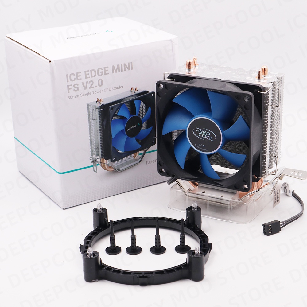 DeepCool Tower CPU Air Cooler with 80mm Computer Fan Double Copper Pipe ...