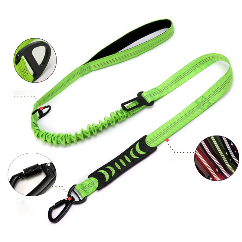 Elastic Dog Leash Reflective Dog Car Seat belt dog leashes for large ...