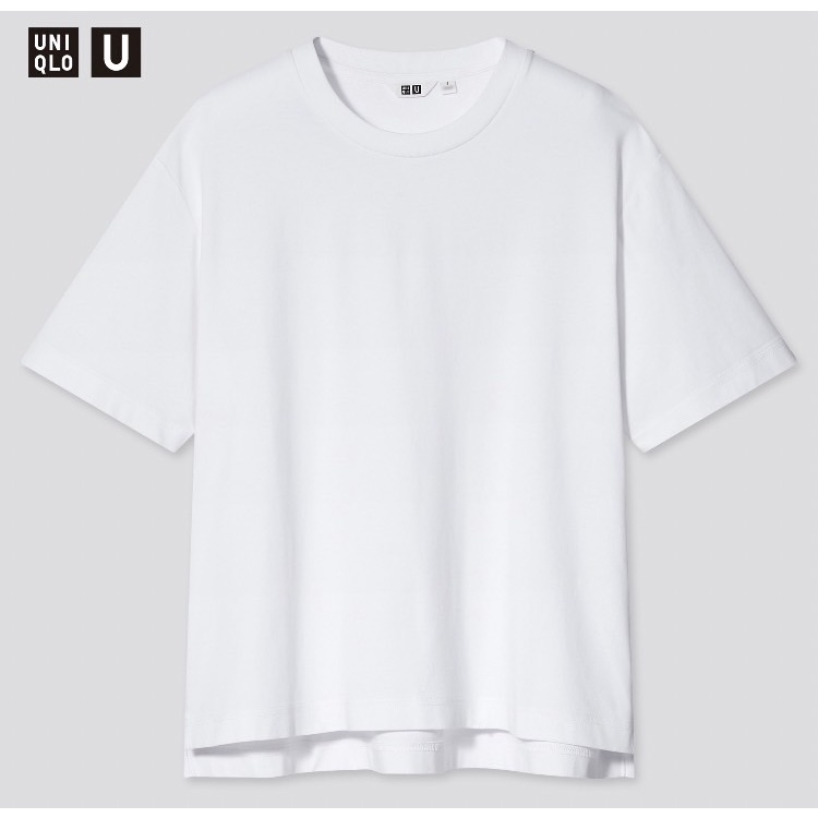ป้ายไทย เหลือไม่เยอะ รุ่นนิยม Uniqlo U WOMEN เสื้อยืด AIRism คอตตอน ทรง ...