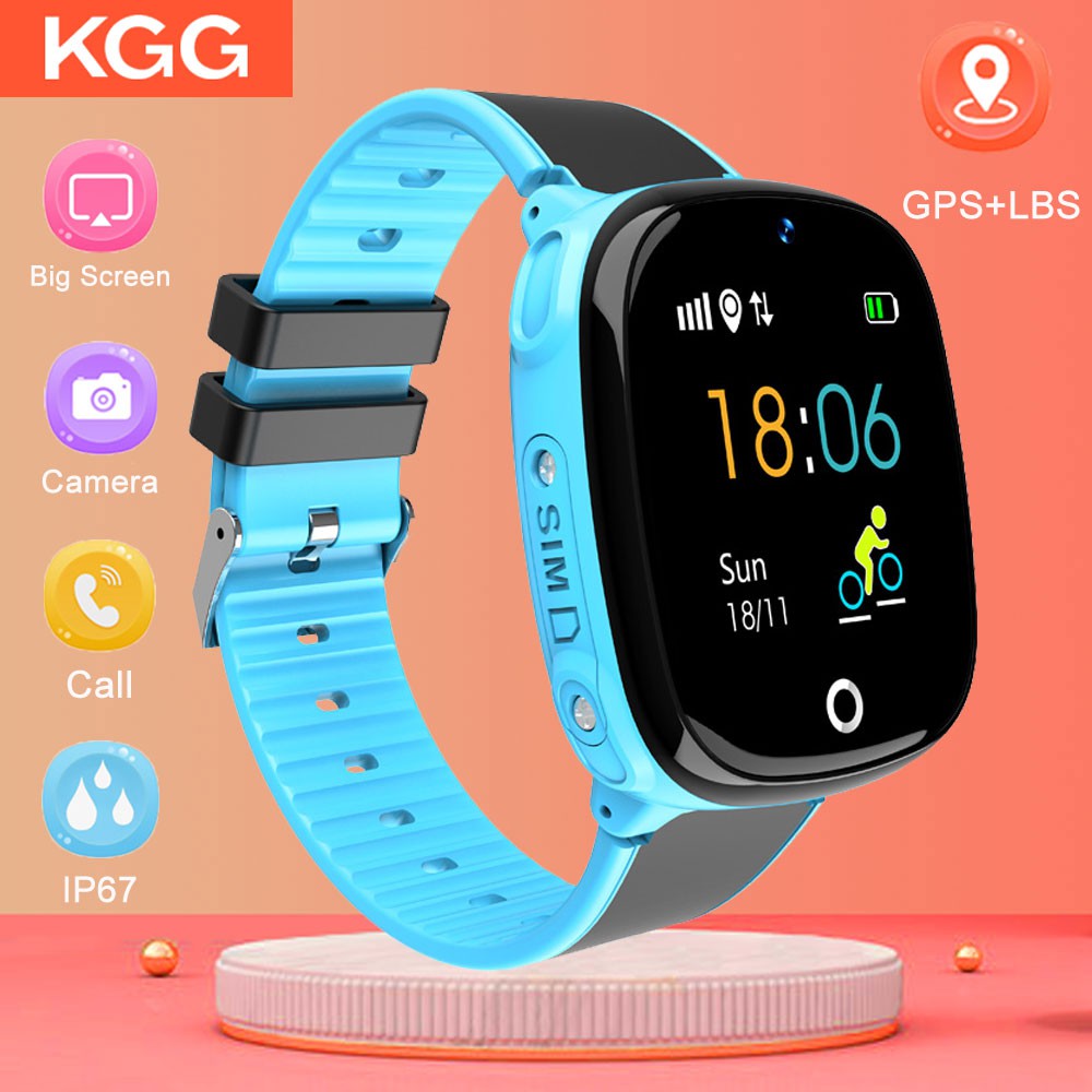 HW11 IP67 Waterproof Smart Watch Kids Android Tracking Security SOS ...