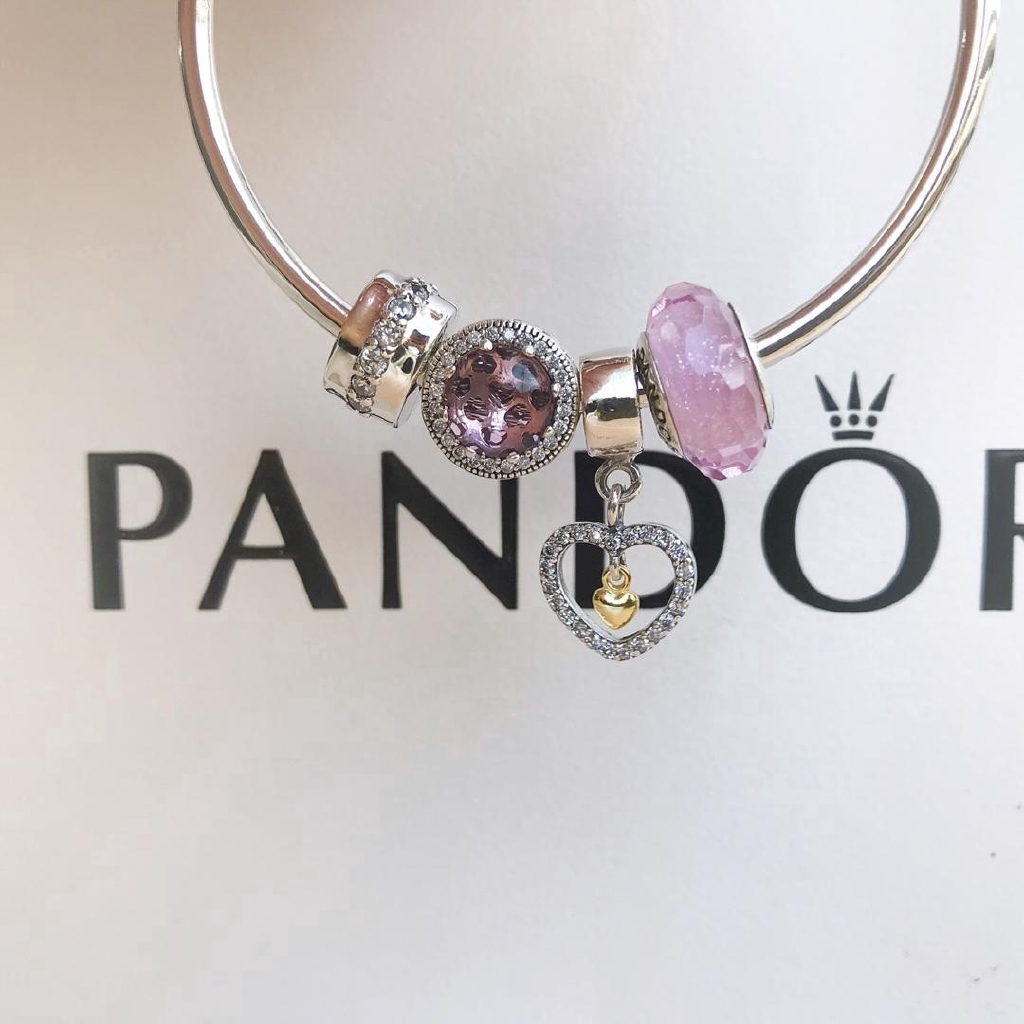 PANDORA CHARMS กําไลข้อมือแฟชั่นหรูหราสไตล์เกาหลีสําหรับผู้หญิง ...