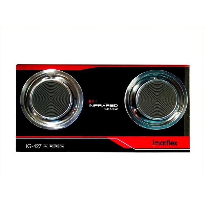 Imarflex เตาแก๊ส 2หัว อินฟาเรดแบบกระจก รุ่น IG-427 - d.a.hshop - ThaiPick