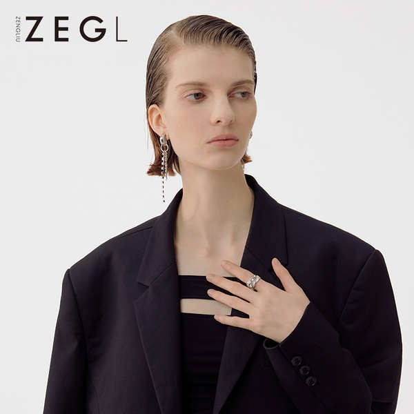 ZEGL อาวุโสใจกว้างหรูหราแหวนนิ้วมือเพศหญิงการออกแบบบุคลิกภาพที่ประณีต ...