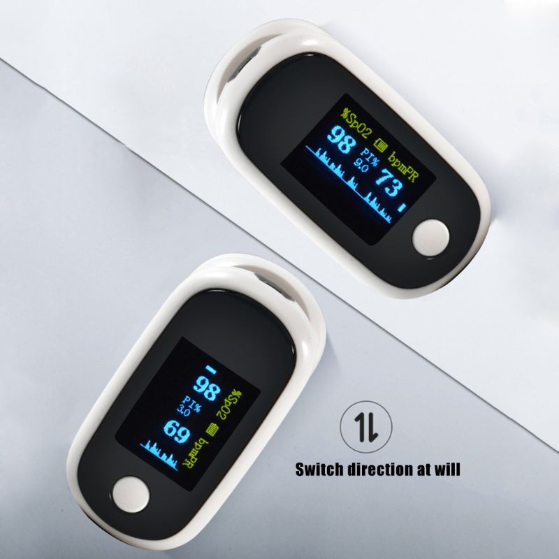 Rechargeable USB Finger Clip Fingertip Pulse Oximeter Heart Rate PI SpO2 Monitor RV2l ...