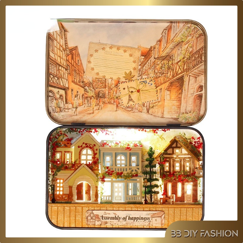 Bb-diy บ้านตุ๊กตาจิ๋ว กระท่อม Diy ในเมืองฝัน กล่องแฮนด์เมด ประกอบเอง ...