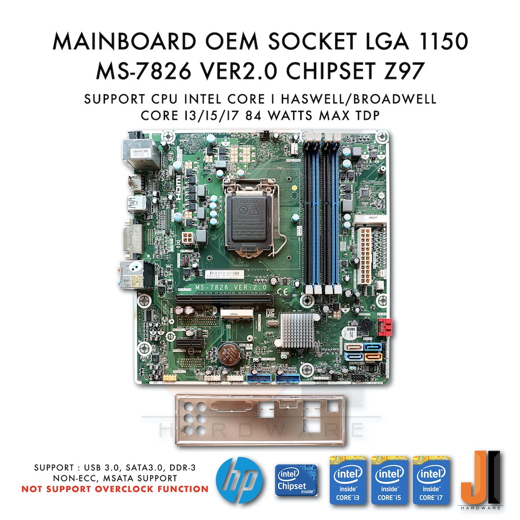 Mainboard HP OEM Z97 LGA1150 (MS-7826 Ver 2.0) (มือสอง) | Shopee Thailand
