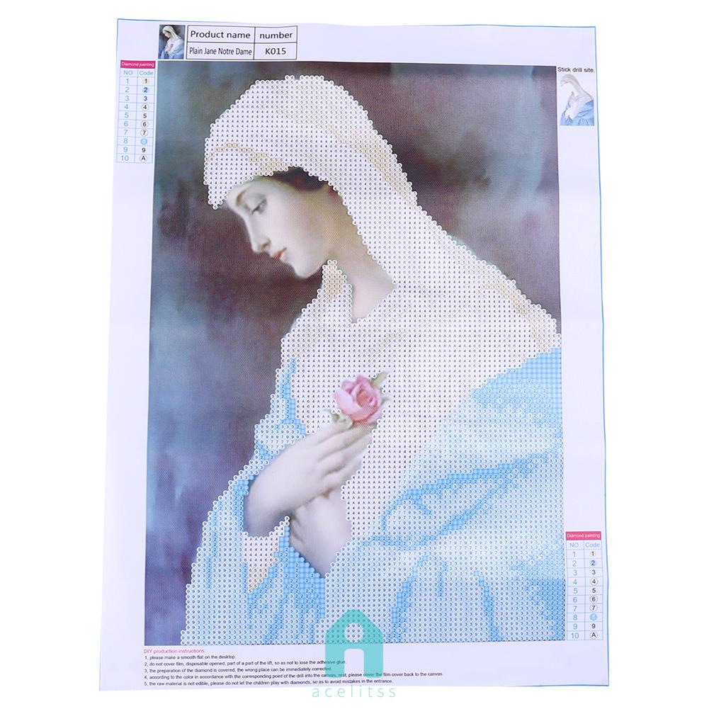 Ready Stock ภาพจิตรกรรมปักคริสตัล Mary Diamond ติดประดับเพชร Diy ...