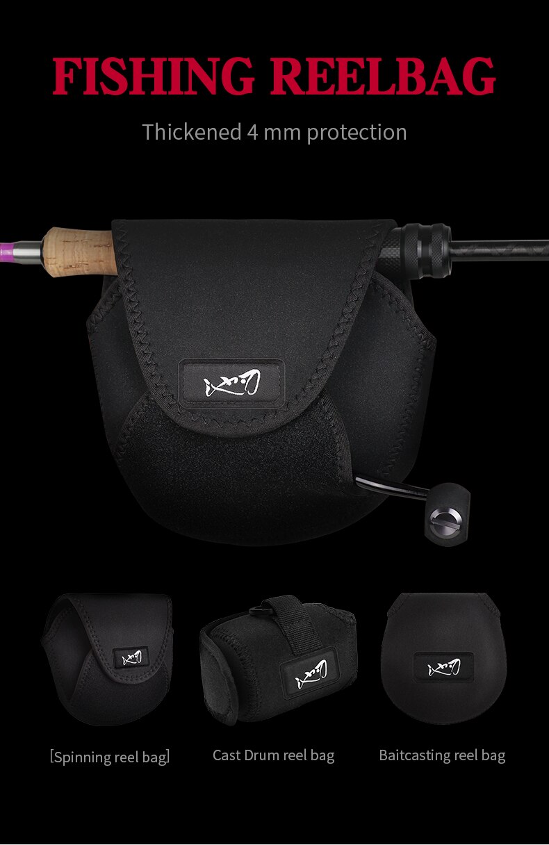 Portable Fishing Reel Bag Waterproof Protective Case Cover For Spinning ...