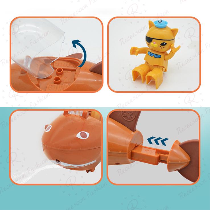 Octonauts Tiger Shark Vehicle Bath Toys Kids Baby Bathing Shower Play ...