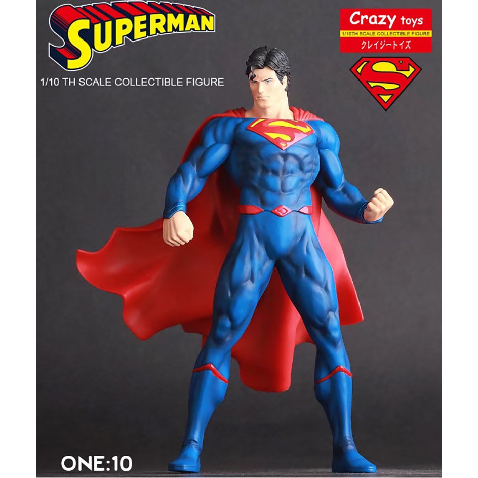 DC Crazy Toys Super Man Action Figure Superman Model Toys 24.5cm ...