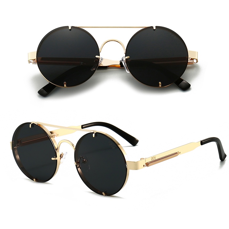 Ready Stockgcv High Quality Gothic Steampunk Sunglasses Polarized Men