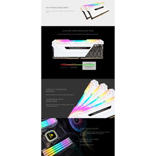 RAMPC- 64GB(16GBx4) DDR4/3200 CORSAIR VENGEANCE RGB PRO (WHITE ...
