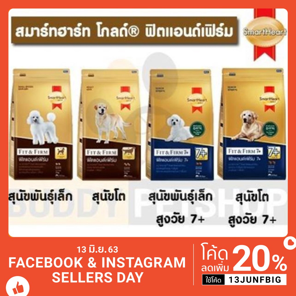 Smart Heart Gold Fit&Firm ฟิต แอนด์ เฟิร์ม 10kg ช่วยลดไขมันสะสม สุนัข ...