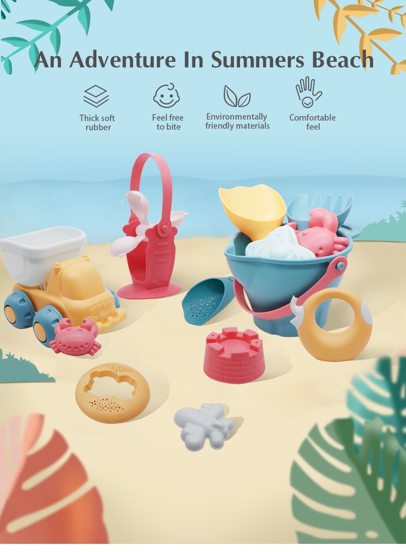 Dropshipping New Summer Silicone Soft Baby Beach Toys Kids Mesh Bag ...
