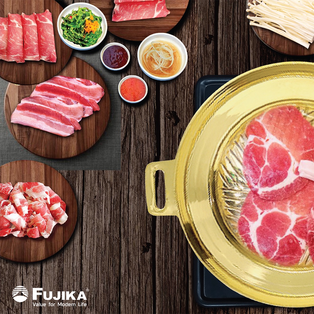 FUJIKA เตาบาร์บีคิวไฟฟ้า รุ่น FB-115BK พร้อมกระทะทองเหลือง เตาบาร์บีคิว ...