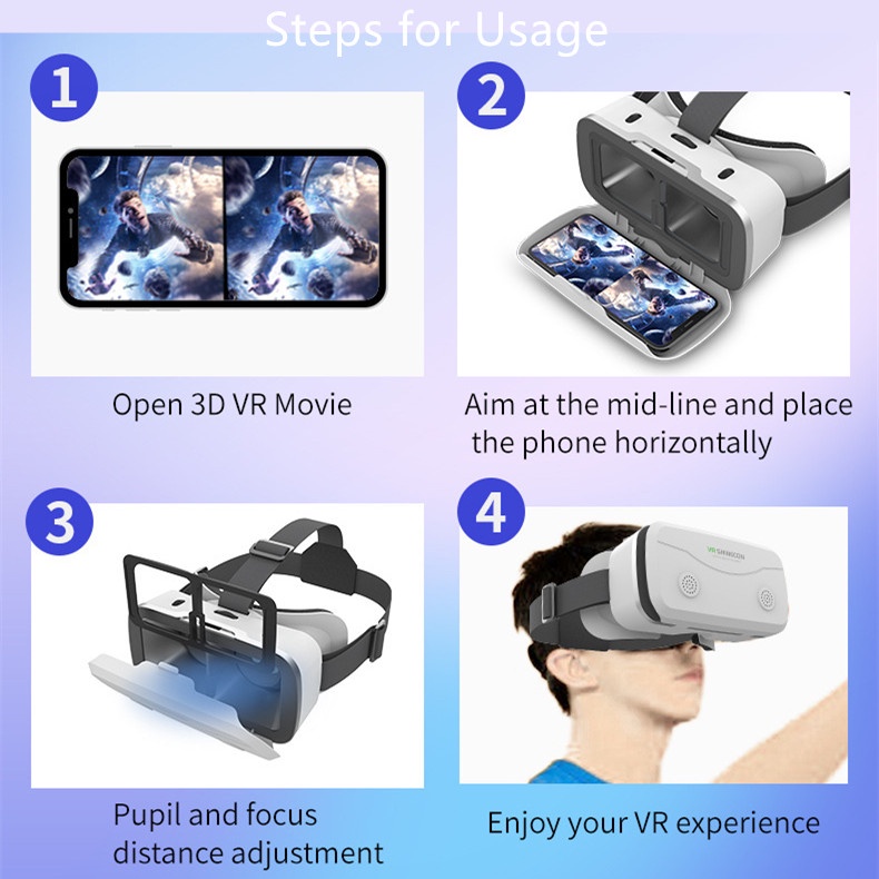 ️3D VR GLASSES แว่นตา VR 3 มิติ VR SHINECON G15 vr แว่นตา แว่นตาเสมือน VR Box - furinap - ThaiPick
