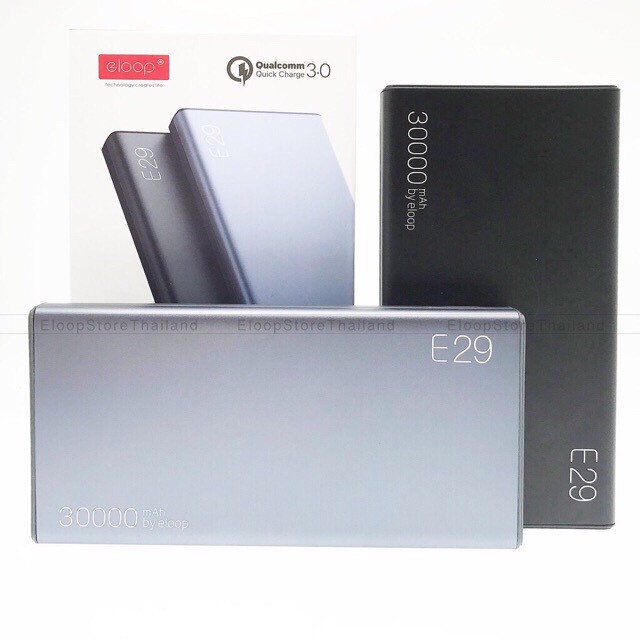 Eloop E29 แบตสำรอง Power Bank ความจุ 30000mAh มีชาร์จเร็ว Quick Charge 3.0 และ Power Delivery ...