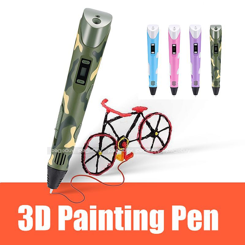 3D Pen ABS/PLA DIY Smart 3D Pen Printing Pen Drawing 3D Printer Pen Add ...