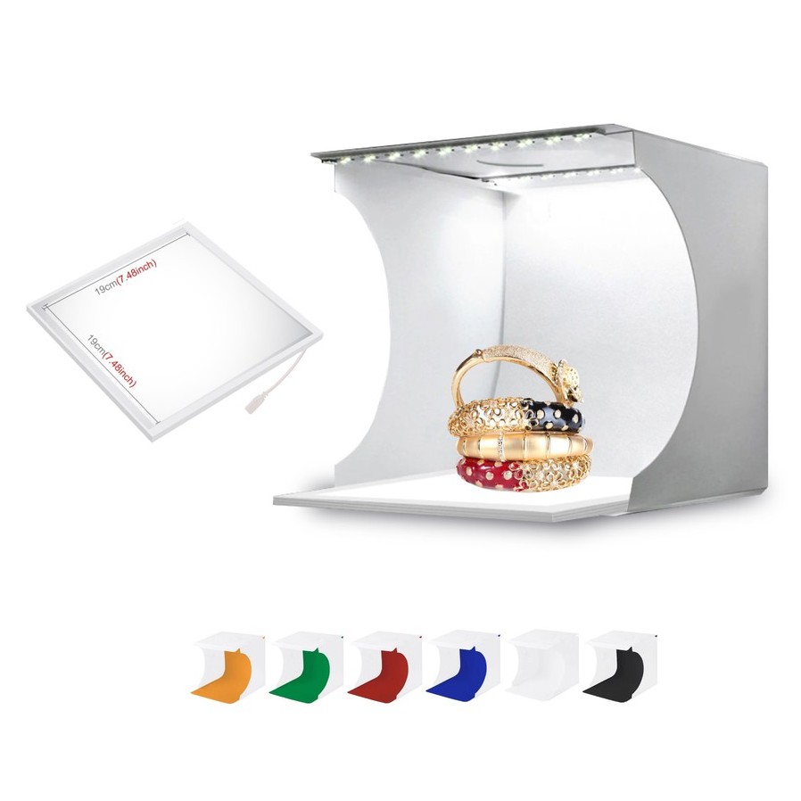 Puluz Light Box Light Room(2 LED) ขนาด 20x20 CM กล่องไฟถ่ายภาพ กล่อง ...