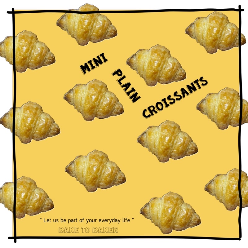 Mini Plain Croissants มินิครัวซองต์เนยสด - baketobaker.store - ThaiPick