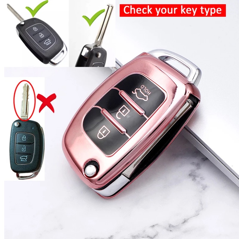 TPU Car Folding Key Case Cover Keychain for Hyundai I10 I20 Ix25 Ix35 ...