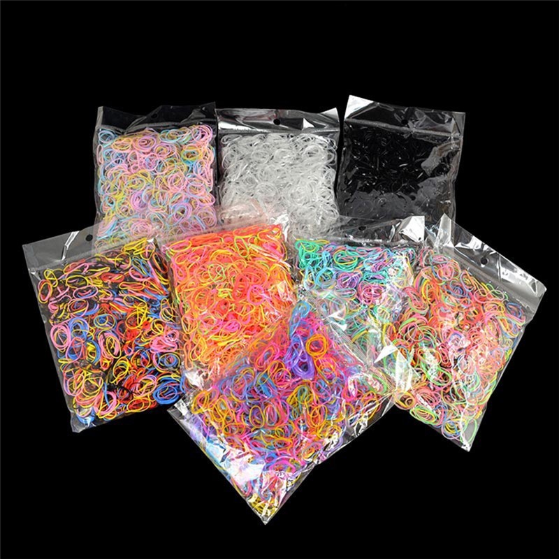 1000pcs Mixed Colors Rubber Bands Small Circle Strong Elastic Rubber ...