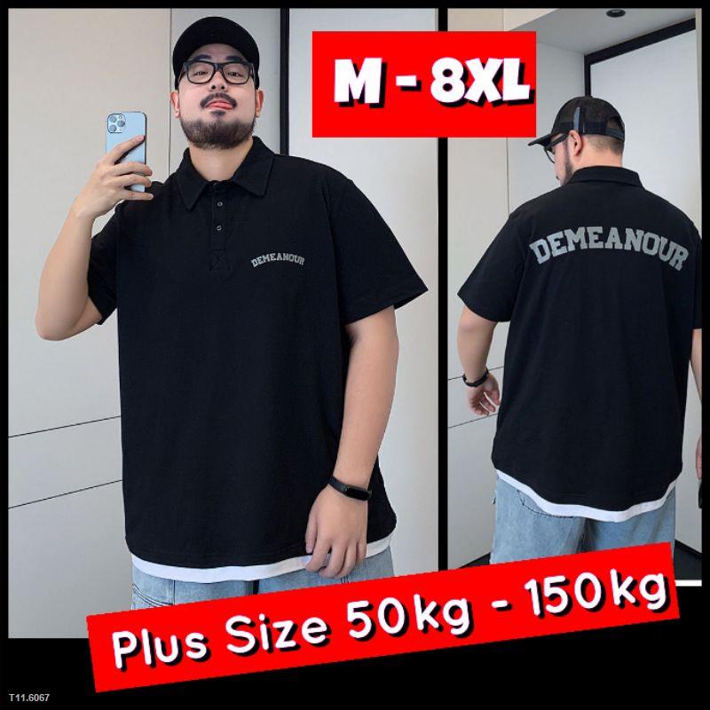 M -8XL 50kg - 150kg เสื้อโปโลโอเวอร์ไซส์พลัสเสื้อยืดขนาดใหญ่ ...