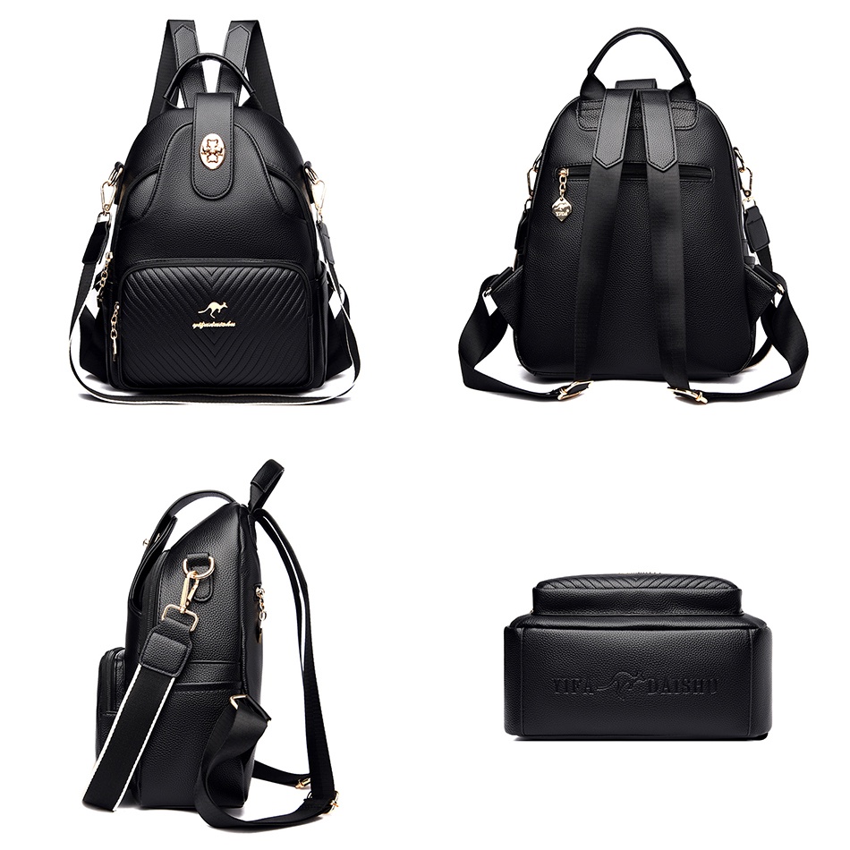 Luxury Women Backpacks Purses 2022 Trend Soft Leather Female Travel ...