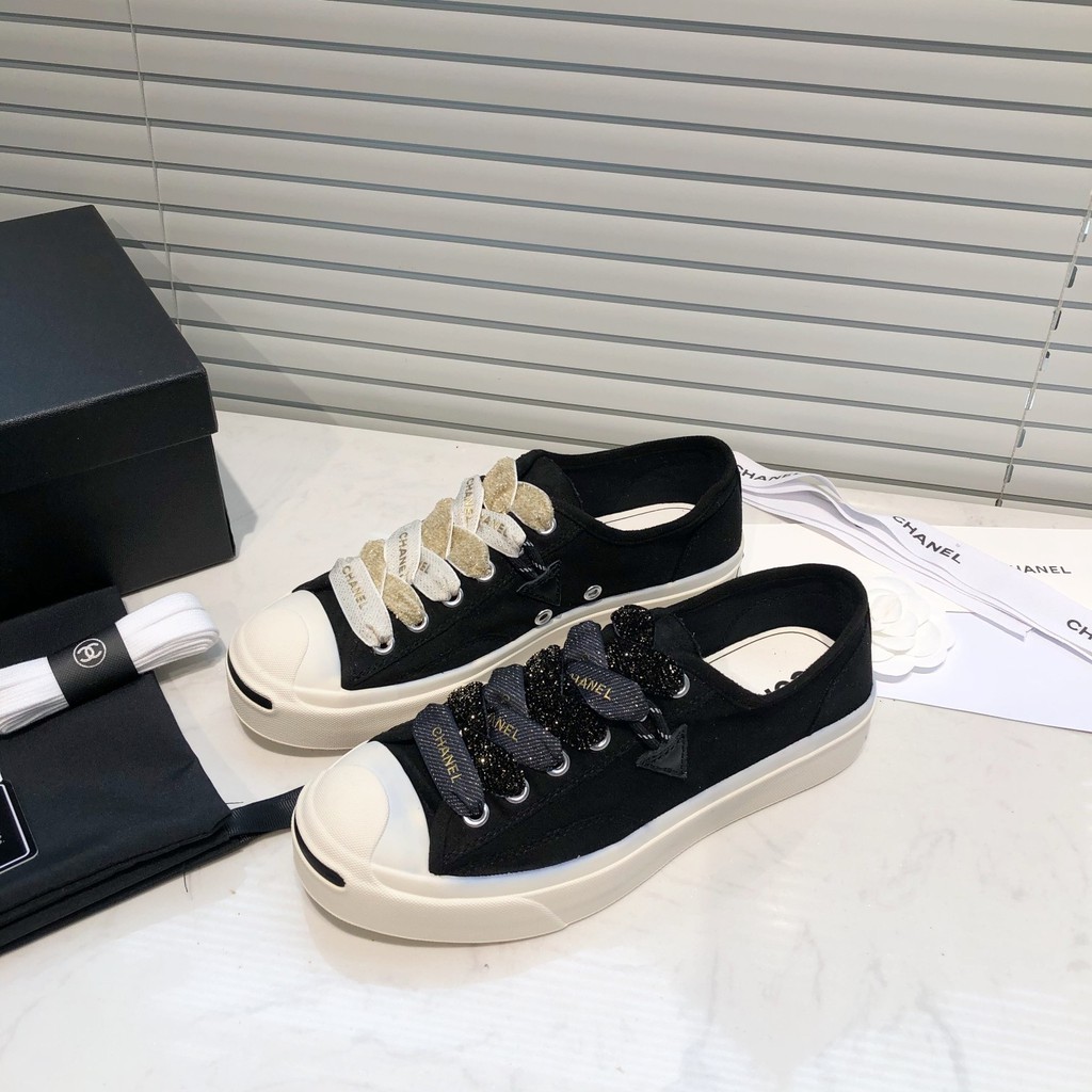 CHANEL X CONVERSE รองเท้าผู้หญิงรุ่น Jack Purcell ซีรีส์คลาสสิกปี 1970 ...
