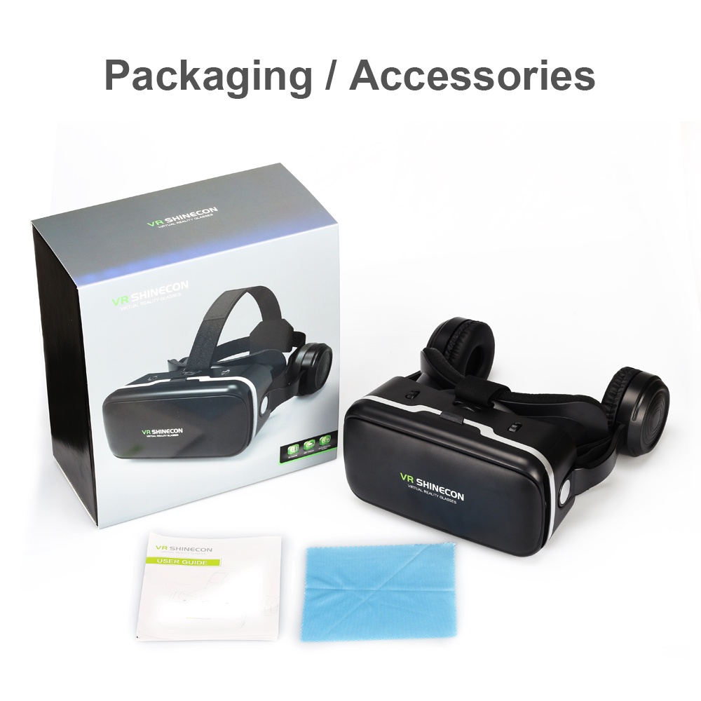 vr แว่นตา：100 al VR SHINECON 6.0 Virtual Reality goggles 120 FOV 3D ...