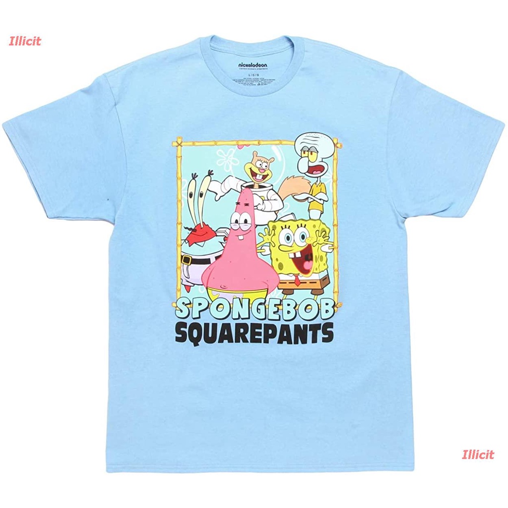 เสื้อยืดกีฬา Nickelodeon Spongebob Squarepants Adult Unisex Tee Cute ...
