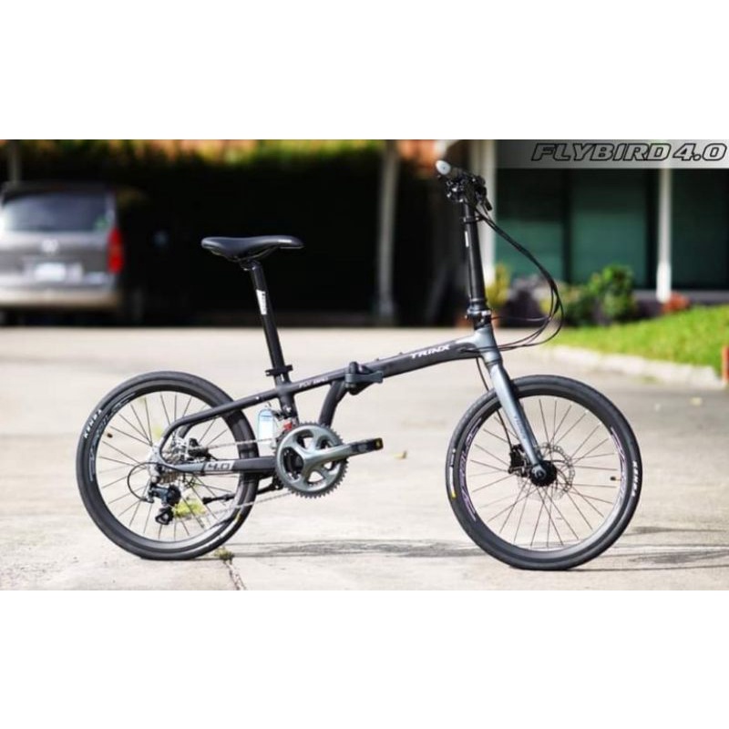 TRINX FLYBIRD 4.0(ส่งฟรีผ่อน0) จักรยานพับได้ ล้อ20(451) เกียร์ SHIMANO TIAGRA 20 SP ดิสก์น้ำมัน ...