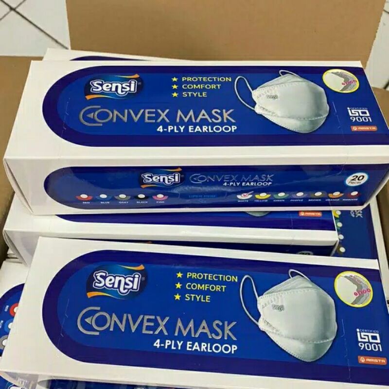 Sensi Convex Mask 4ply 4D earloop Mask Contents 20 - megumi87a.th ...