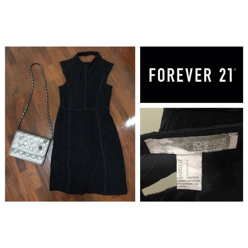 เดรสสั้นลูกไม้ แบรนด์ Forever21 | Shopee Thailand