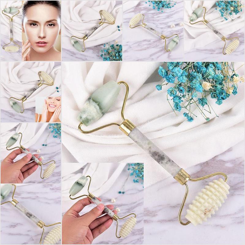 【Purpleredto】Natural Anti-aging Facial Beauty Massage Tool Jade Roller ...