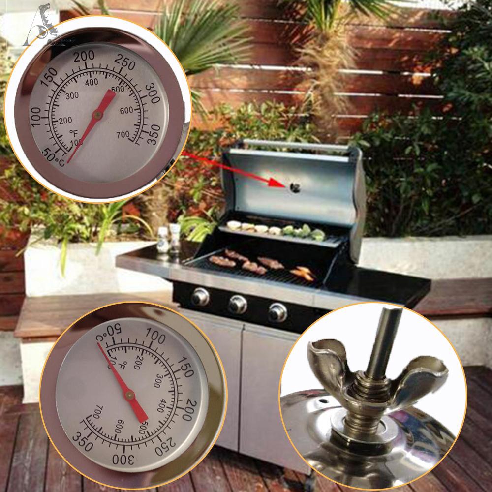 BBQ Grill Thermometer Gauge Kitchen Temp Precise Stainless Steel Pizza ...
