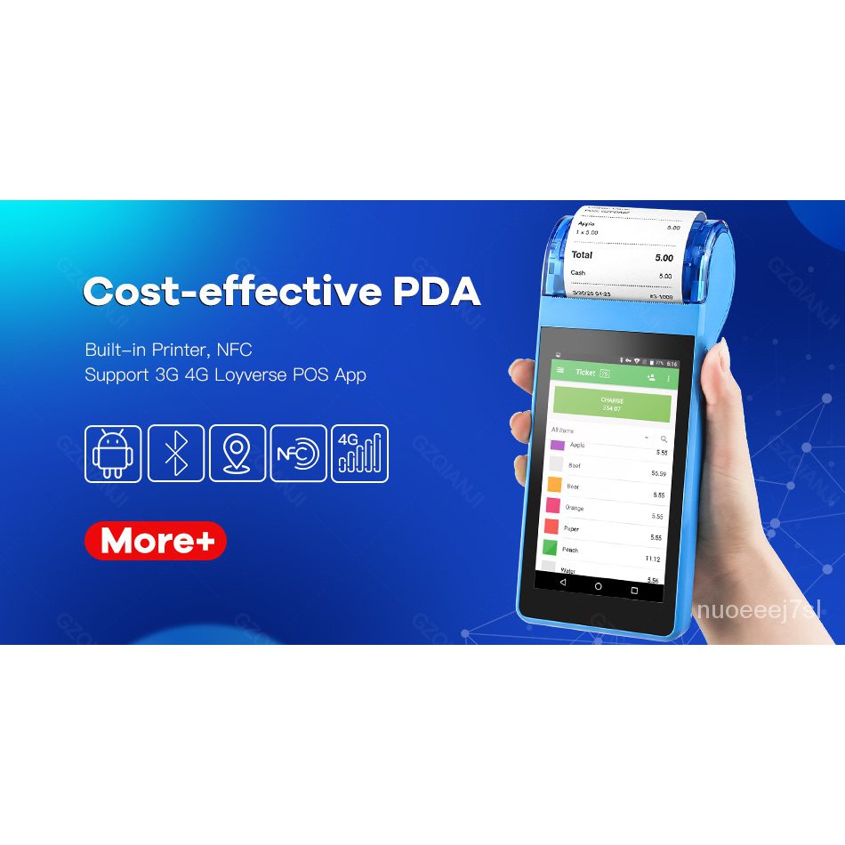PDA Android 7.0 Printer Mobile Bluetooth 58mm 2 inch thermal Printer ...