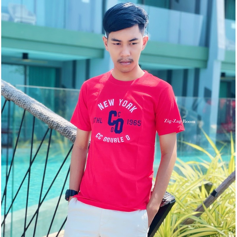 สินค้าขายดี เสื้อยืด CC-OO งานปัก-งานป้าย Cotton 100 (SMLXL) No.16 - zig_zagroom - ThaiPick