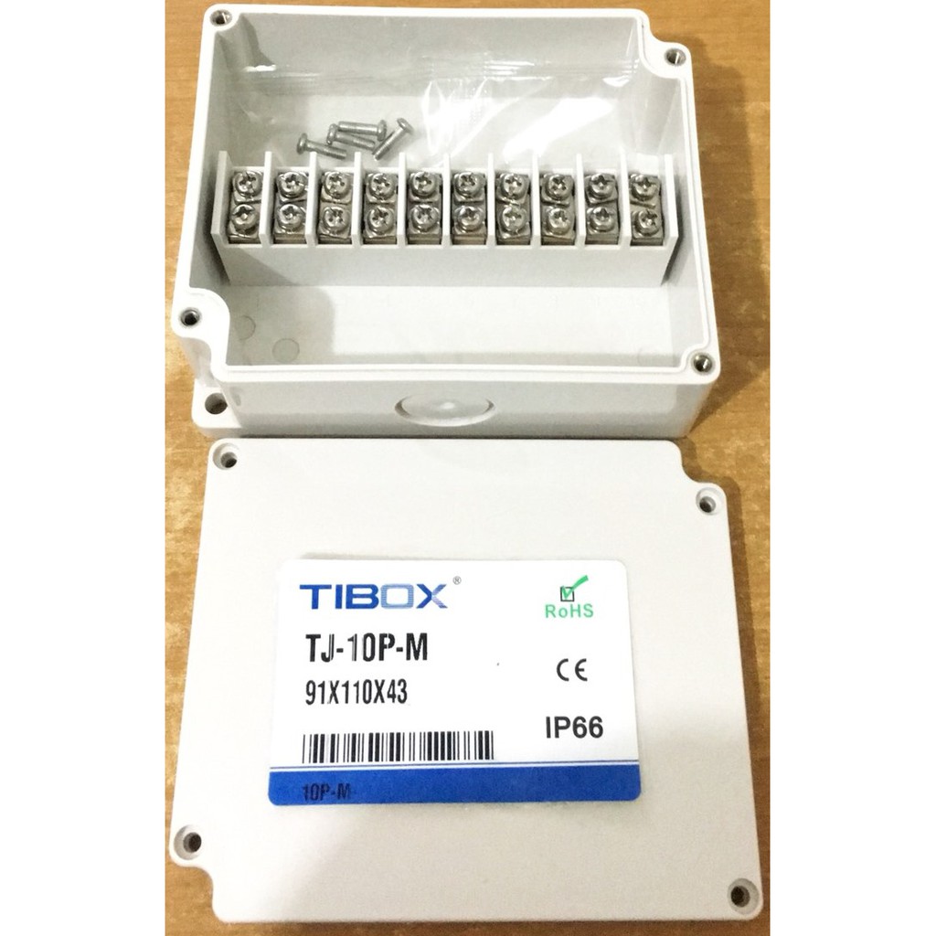 Tibox รุ่น TJ-10P-M : 10 Poles Terminal Block Box (กล่องต่อสายไฟ) IP66 ...