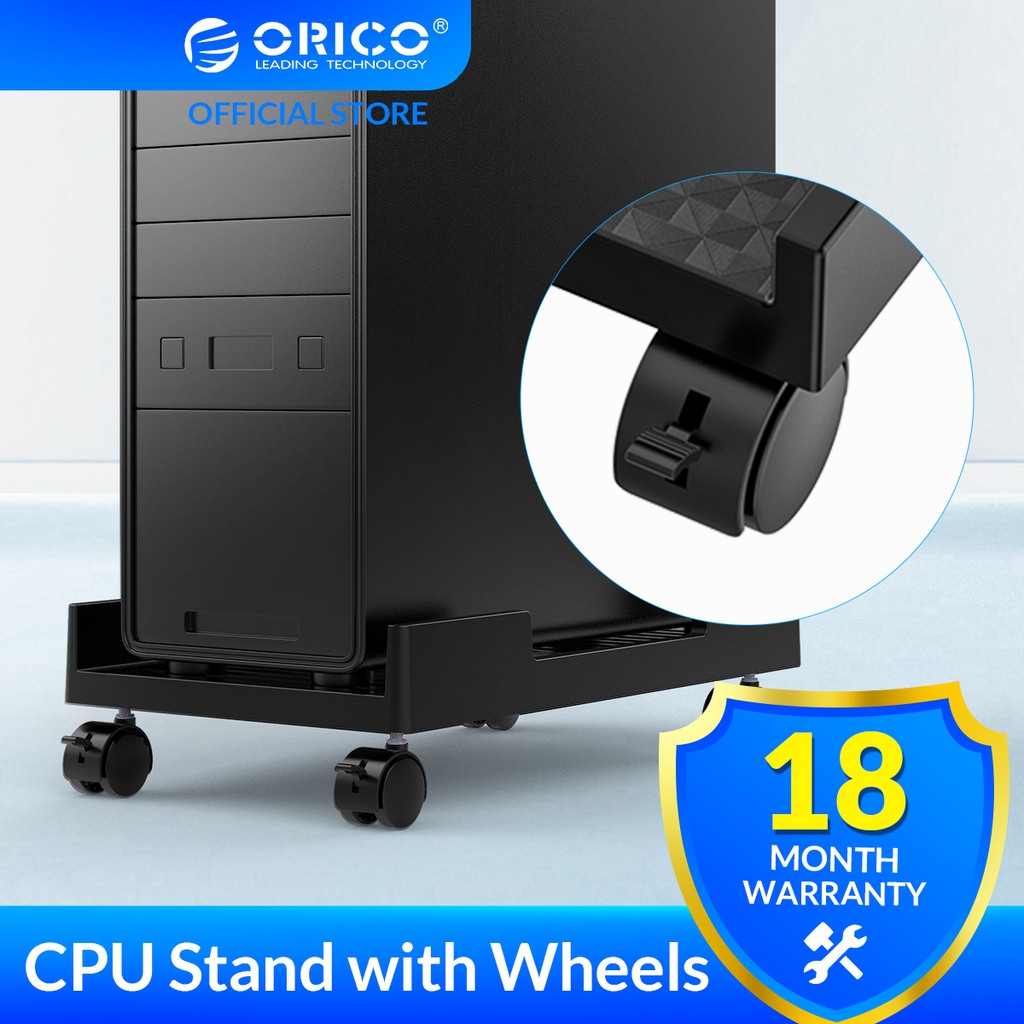 【Ready Stock】ORICO ABS Computer CPU Stand with Wheels Stable Vertical ...