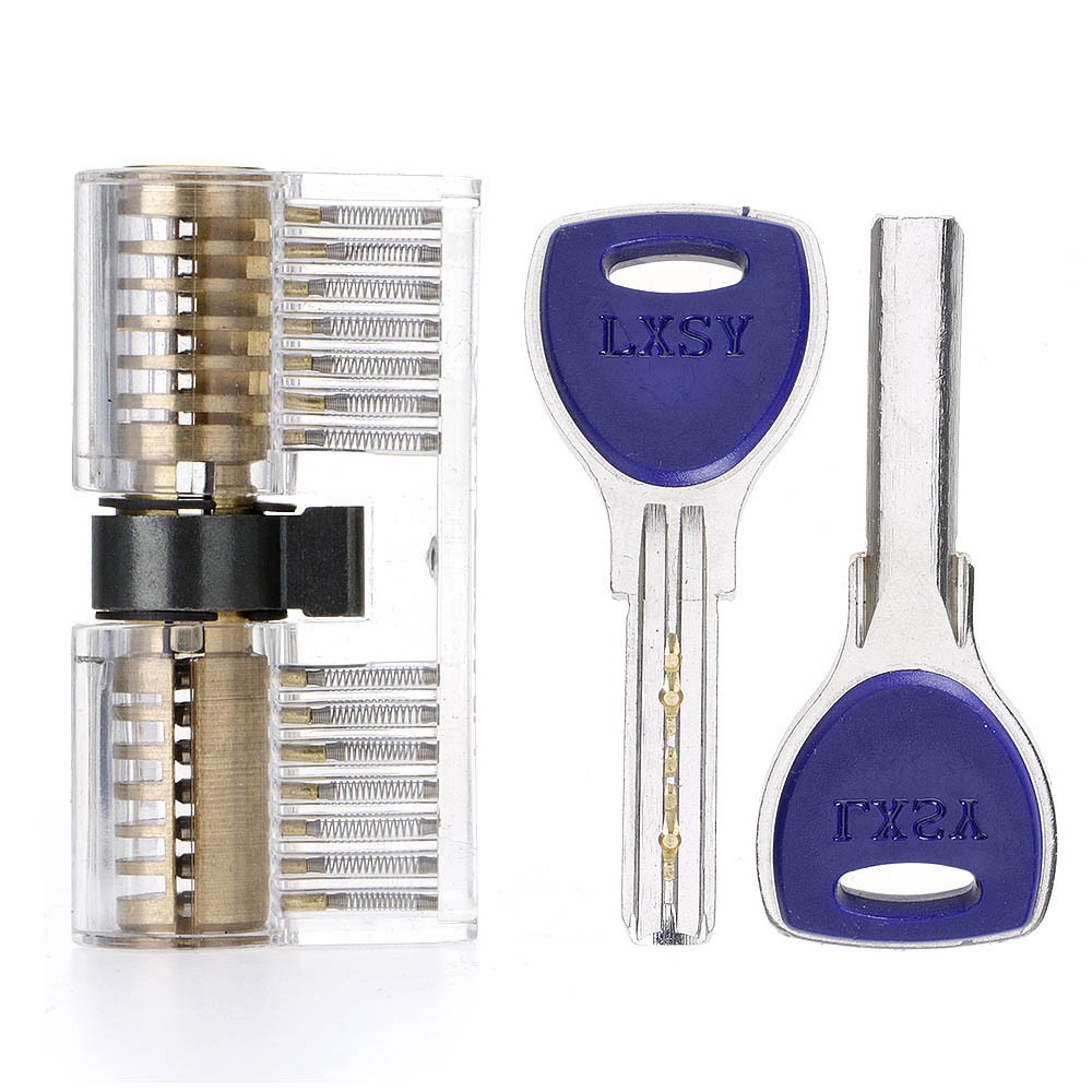 msy-7Pcs Transparent Visible Locks Cutaway Practice Set Locksmith ...