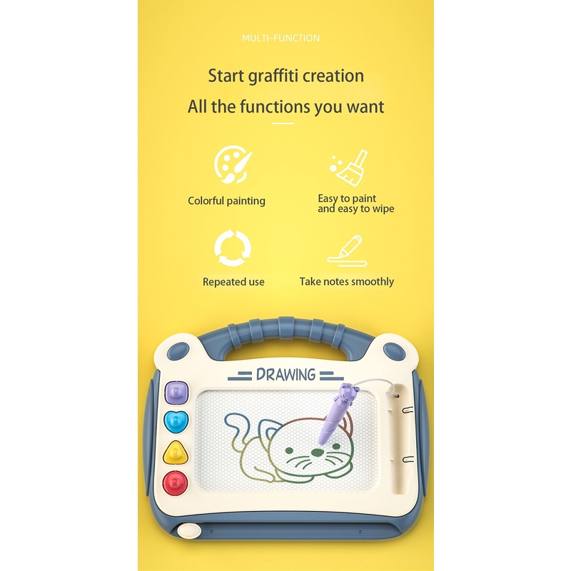 Montessori Educational Toy Magnetic Drawing Tablet Creative Painting ...