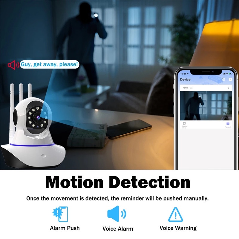 5G Wifi Wireless Network Monitor 360-degree Home Surveillance Camera HD ...