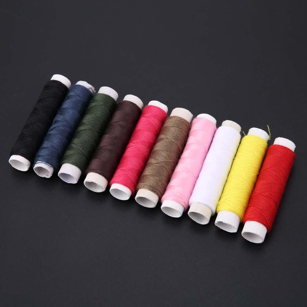 50m Thread Paper DIY Tube Portable Colors 10 Sewing Lines for Stitching ...