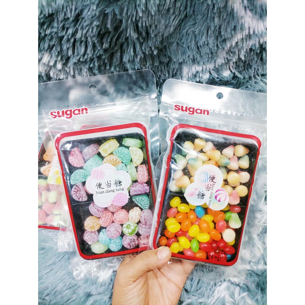 ลูกอม เยลลี่ sugan ผลไม้ ขนม ขบเคี้ยว หนึบ อร่อยหอมกลิ่นผลไม้ ขนาด 110 ...