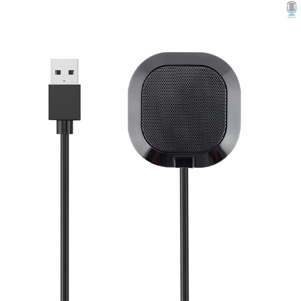 Desktop USB Computer Microphone 360 Omnidirectional Noise Reduction Mic ...
