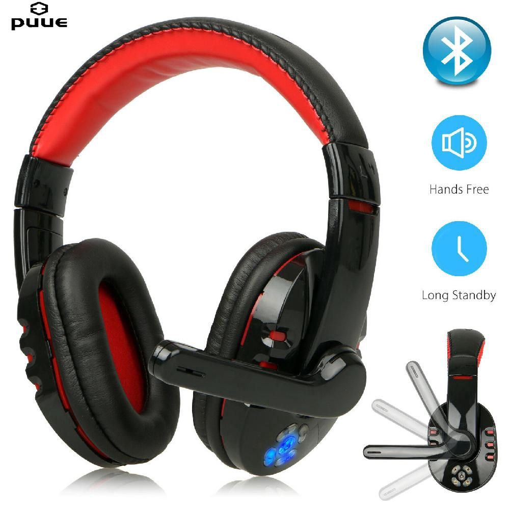 ღღ【Puue】 Wireless Gaming Headset with Mic Headphones Surround For PC ...